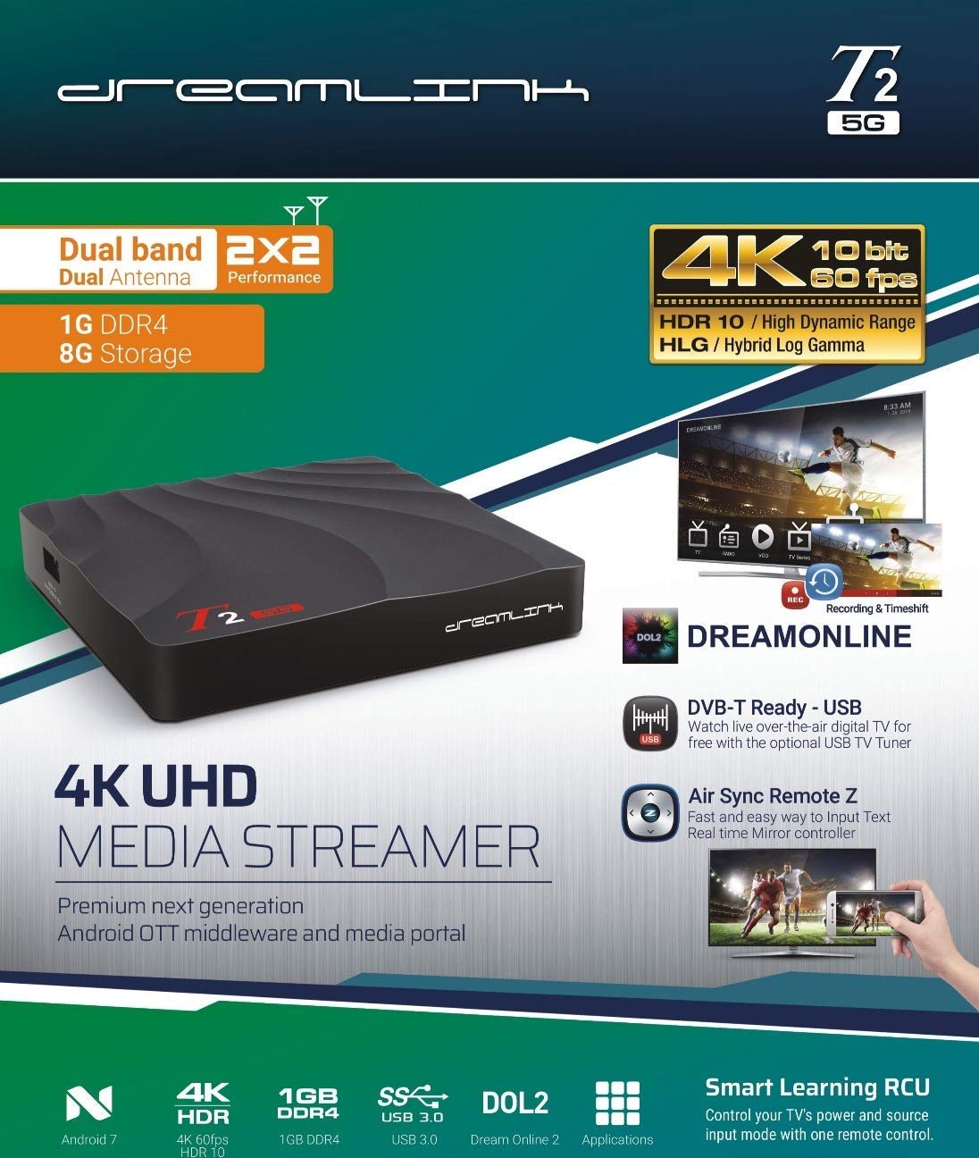 Dreamlink T2 5G [dual band wifi] 1GB DDR4 4K IPTV & Android - Sanwal Electronics